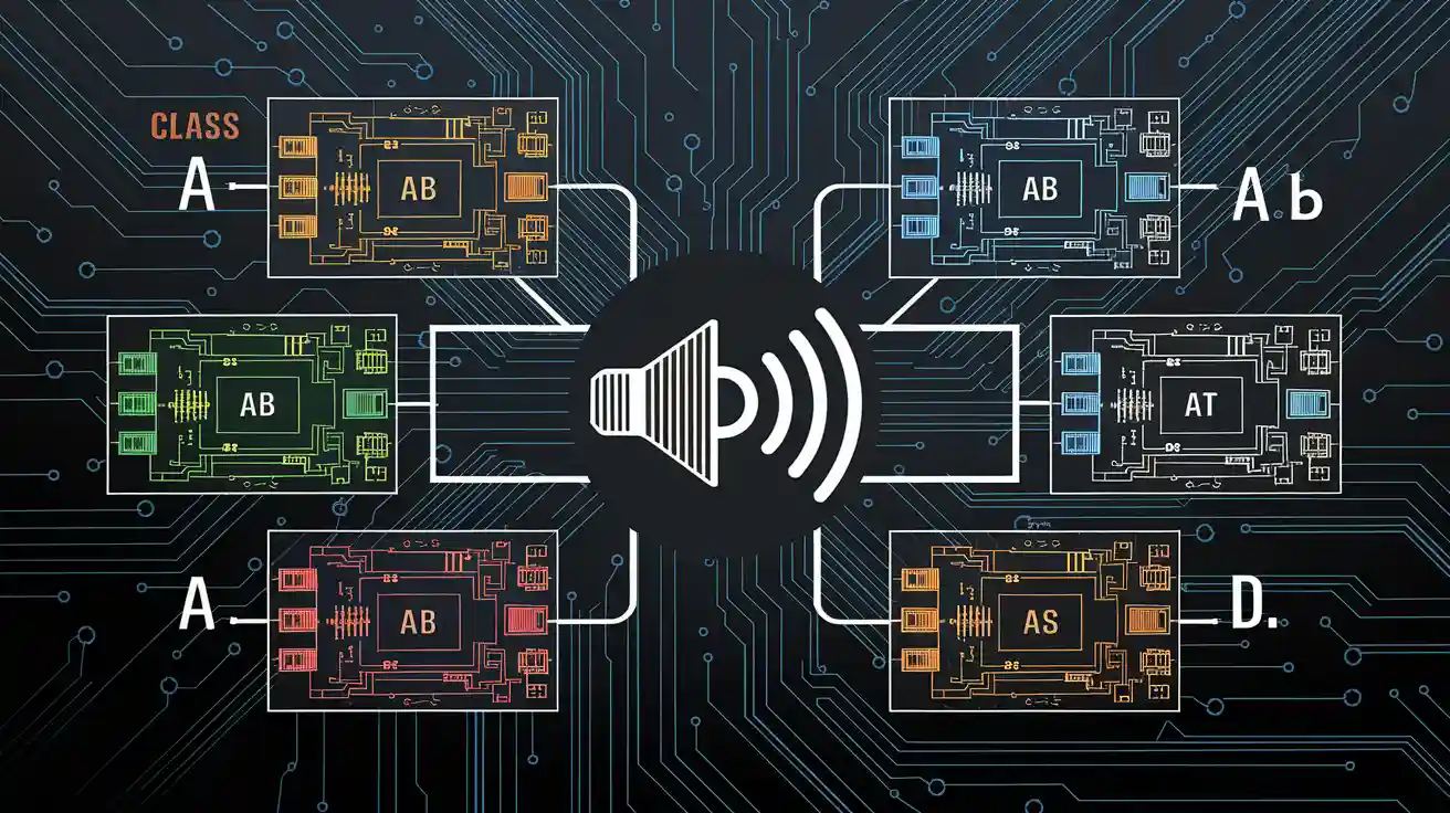 Comparing Class A, B, AB, C, and D Amplifier Circuits